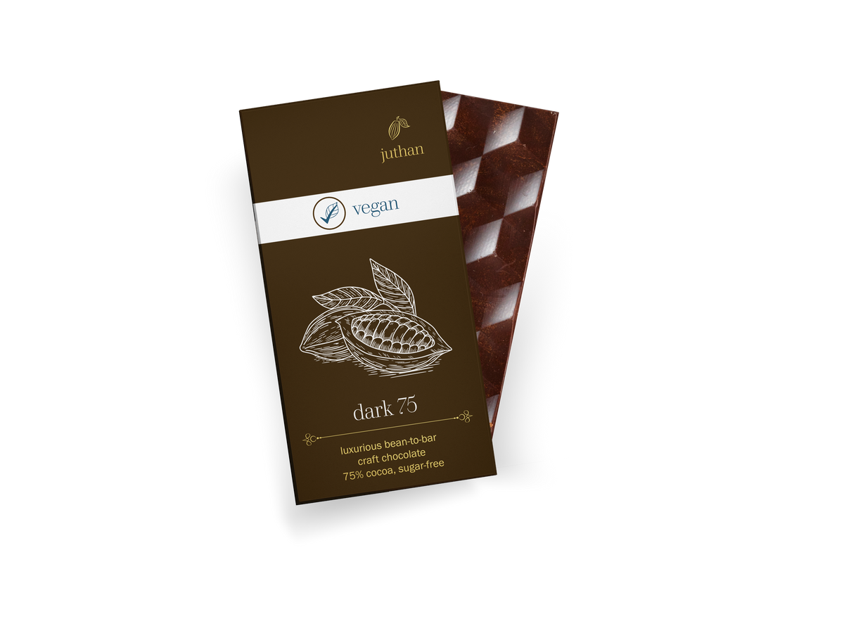 Dark 75 (Vegan & Sugar-free) – Juthan Chocolate